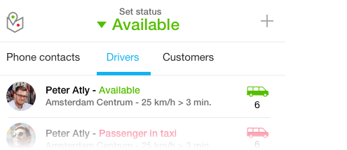 Connecting with contacts who are already using YourDriverApp ...