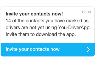 Inviting drivers that are not yet using YourDriverApp – YourDriverApp
